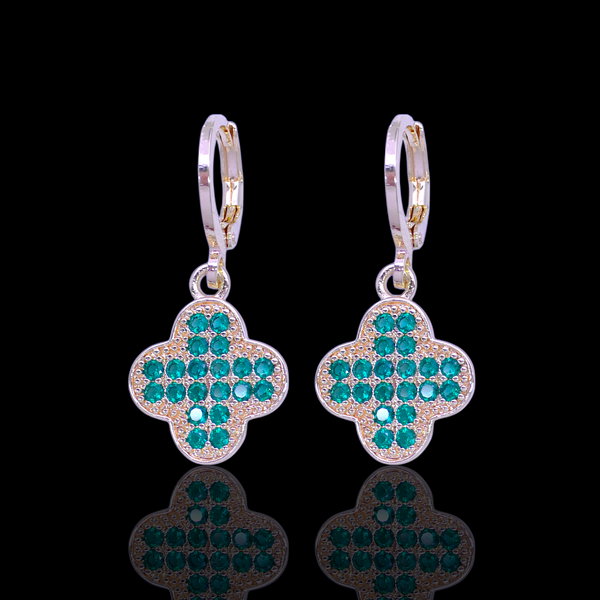Gold Filled Oro Laminado Spring Blossom Dangle Earrings | KUANIA